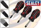 SEALEY MAGNETIC Screwdriver Set Stubby Slotted Straight Phillips PH PZ ...
