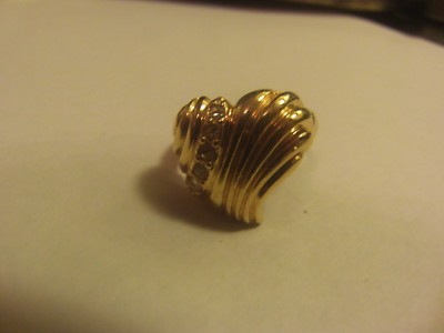 Avon Heart Ring Goldtone With CZ Stones Size 6 | eBay