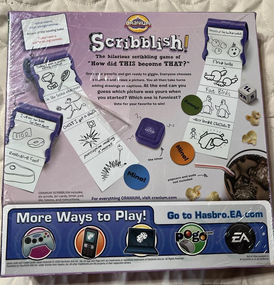 Scribblish a Cranium Game Fun Family Scribbling Game Hasbro 8+ | eBay