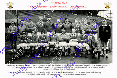 WALES 1973 RUGBY TEAM PHOTOGRAPH (v England) | eBay