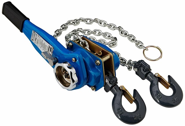 Silverline 750kg Manual Hand Ratchet Chain Lever Winch Lifting Pull ...