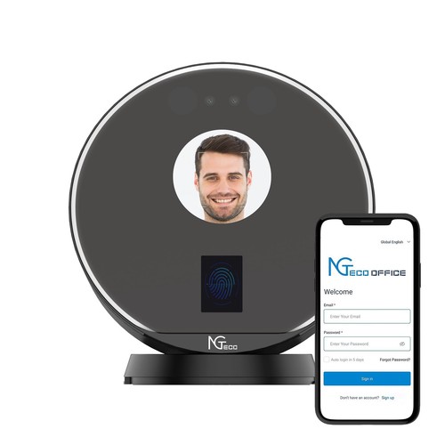 NGTeco Time Clock Cloud-Based Face+Fingerprint+Card 2.4G WiFi Remote ...