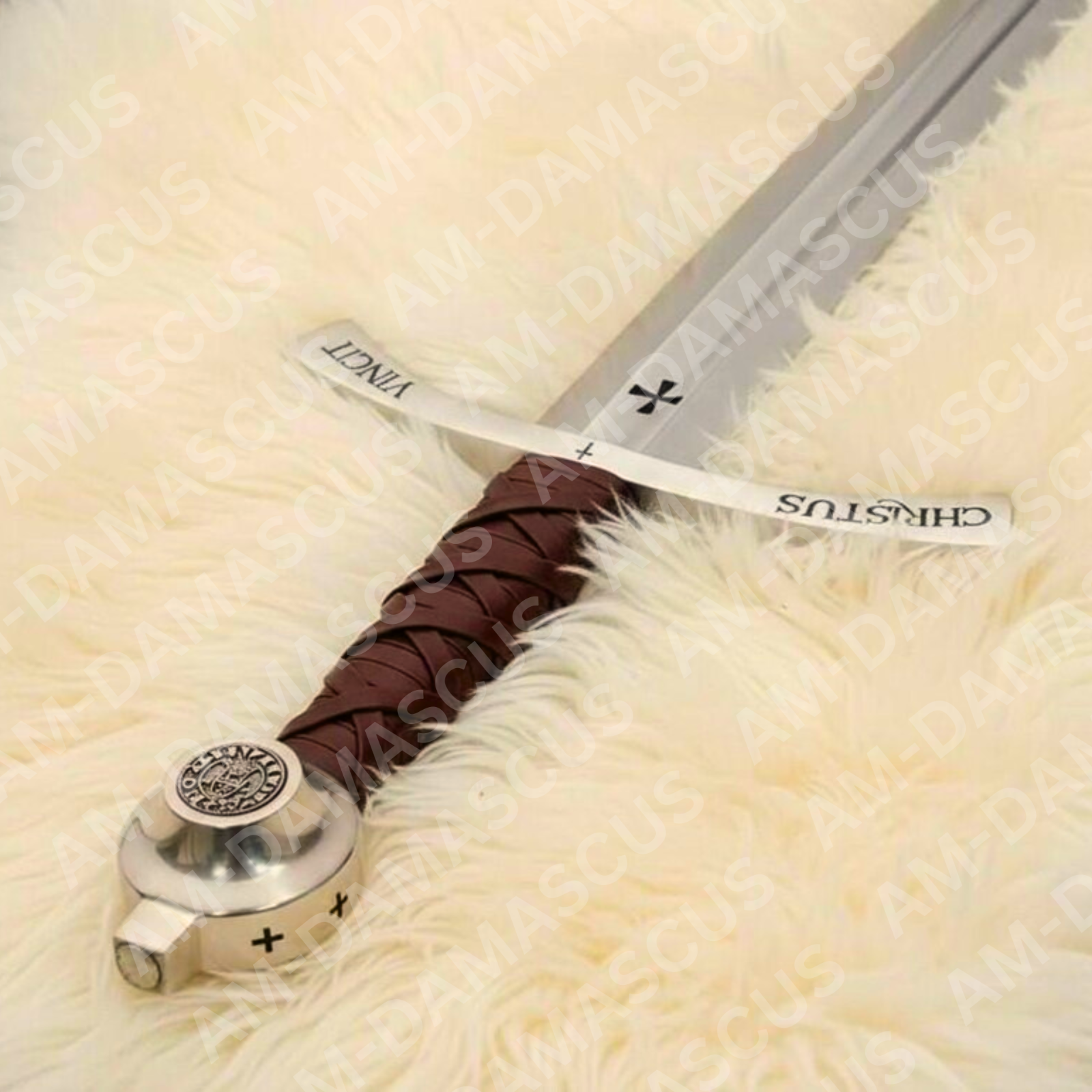Accolade Sword Medieval Knight Crusader Sword High Carbon Steel Replica ...