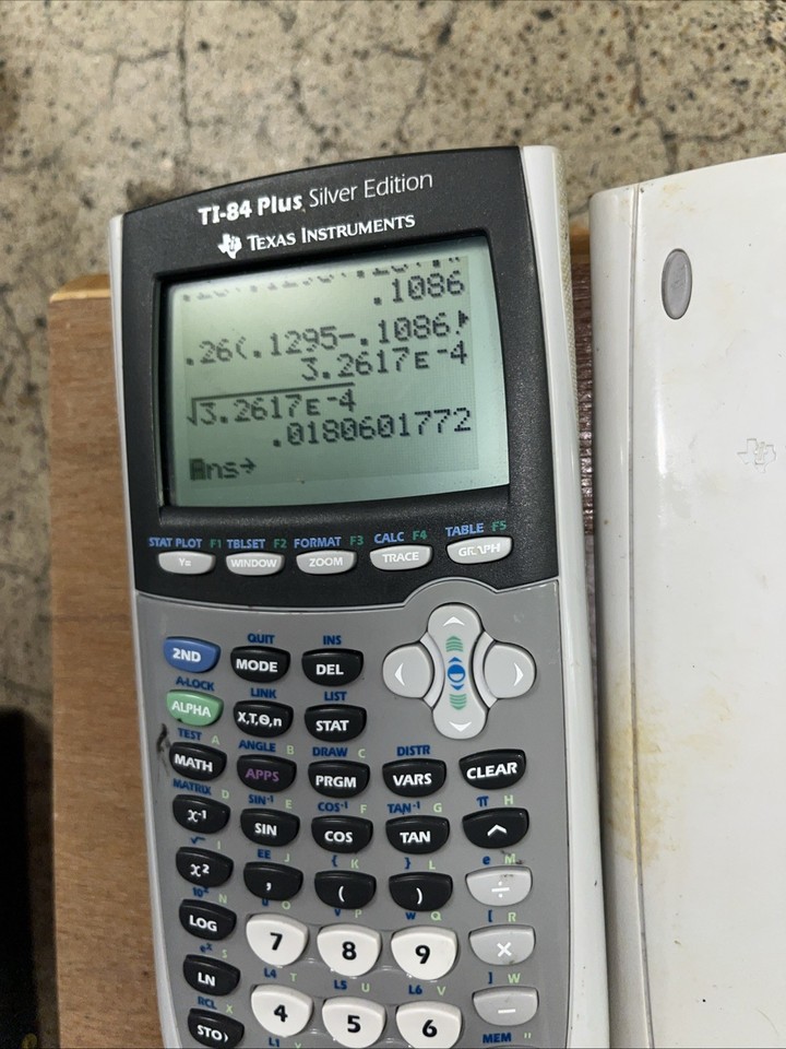 Texas Instruments TI-84 Plus Silver Edition Graphing Calculator TESTED ...