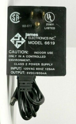 JAMES ELECTRONICS MODEL 6619 5vdc 600mA | eBay