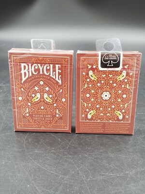 2 Decks Bicycle Aviary Orange Playing Card New Sealed | eBay