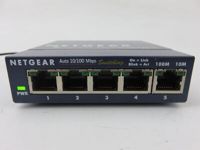 Netgear FS105 ProSafe Auto Speed-sensing UTP 5-Port Desktop Ethernet ...