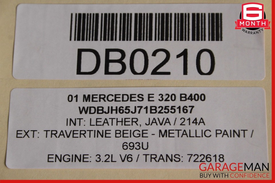 97-02 Mercedes W210 E320 3.2L V6 M112 Complete Engine Motor Block ...
