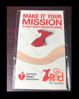 2011 AMERICAN HEART ASSOCIATION RED DRESS PIN~GO RED FOR WOMEN~NEW PIN ...