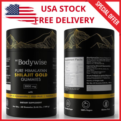 Be Bodywise Pure Himalayan Shilajit Gummies | With Ashwagandha ...