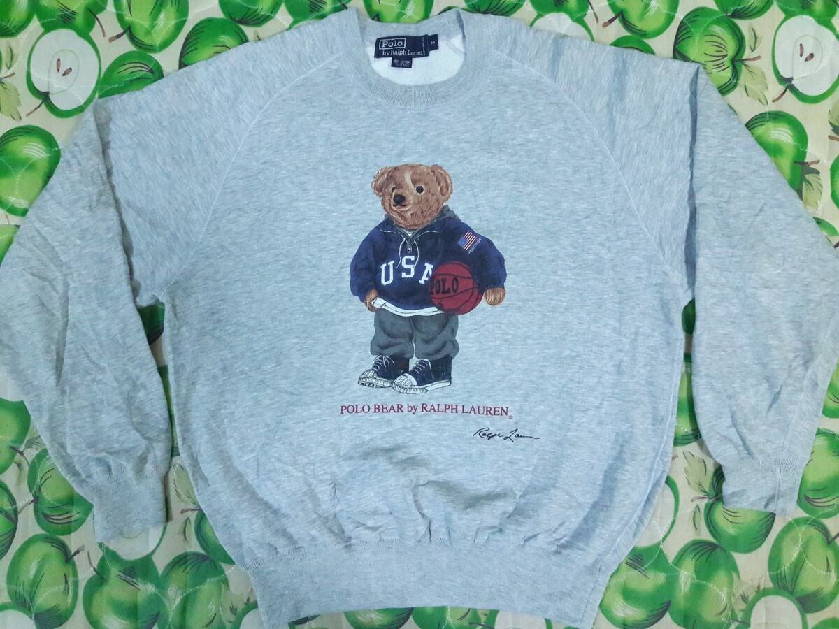 VINTAGE POLO RALPH LAUREN BEAR SWEATSHIRT HOODIE SHIRT M VINTAGE POLO RALPH LAUREN BEAR SWEATSHIRT HOODIE SHIRT M