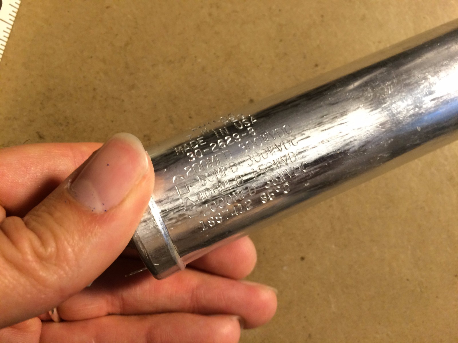 NOS GE 200 uf 300v + 50 uf 300v + 400 uf 150v + 2000 uf 35v Can ...