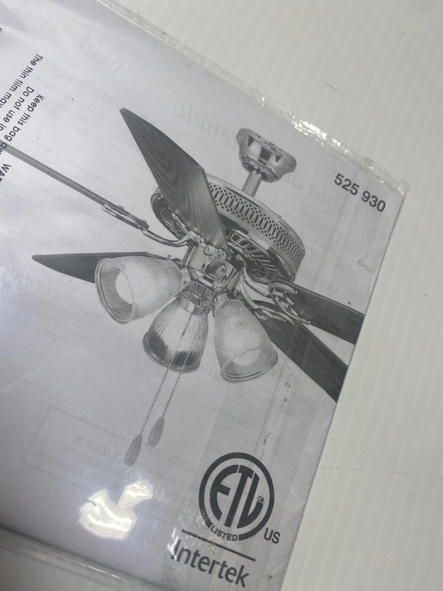 Intertek Ceiling Fan Manual | Shelly Lighting