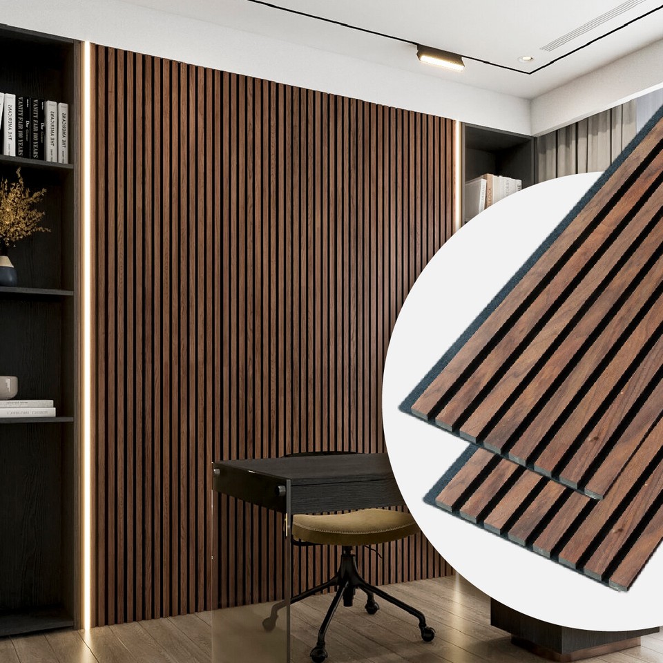 WOODY WALLS 94.5" Slat Wall Panels, Acoustic Wood Paneling, 2 Wall ...