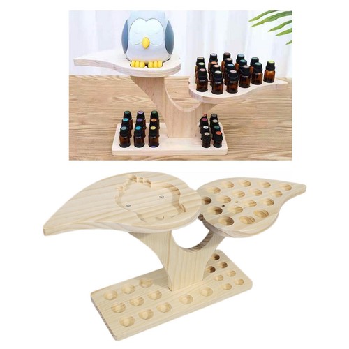 36 Slots Wooden Essential Oils Stand Diffuser Holder Carousel for 5ml ...