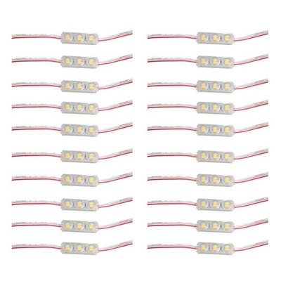 20pcs SMD LED Module Lighting IP67 Waterproof 3 LED Back Lights DC12V 1 ...
