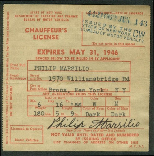 New York State Chauffeur's License 1946 EXPIRED Gas Motor Vehicle | eBay