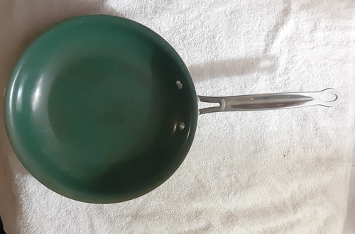 Orgreenic Kitchenware 10" Ceramic Green Non-Stick Fry Pan Stay-Cool ...