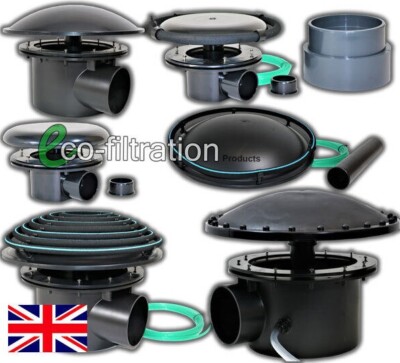 Pond Bottom Drain 110mm / 4 inch Drain & 50mm / 2 inch Drain - Koi Fish ...