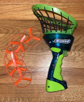 Zoom-O Disk Launcher with Catch Net, Includes 6 Discs Green & Blue | eBay