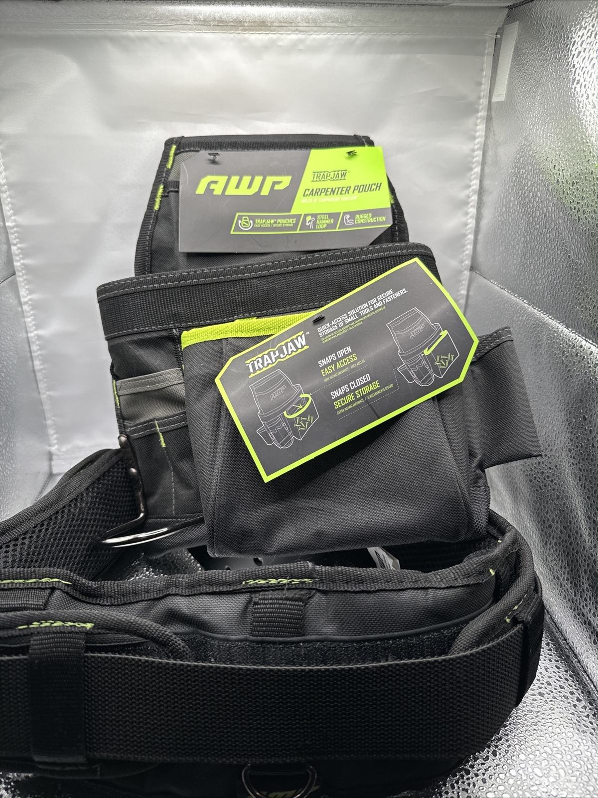 AWP Trap Jaw Pouches Rugged & Belt Polyester Carpenter Tool Pouch NWT ...