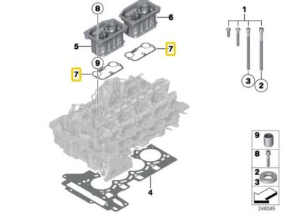 New Genuine BMW Gasket Spark Plug Tube Seal 11127589830 N26 N26 N55 S55 ...