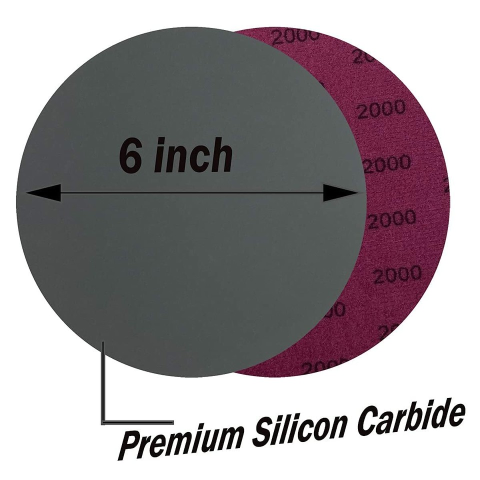 30X 6" Wet Dry Sanding Discs 800-3000 Grit Hook and Loop Orbital ...