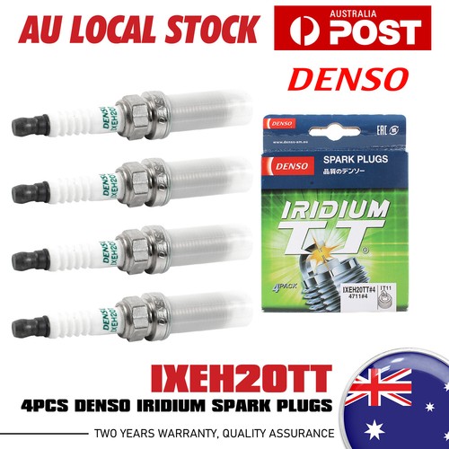 4X Genuine Denso Iridium TT spark plugs for Peugeot 208 A9 HMZ 1.2L ...