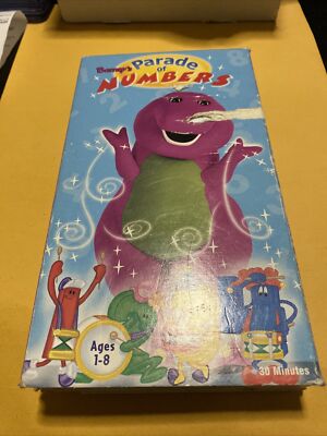 Barney & Friends Parade of Numbers VHS Kid's Educational OOP W/Original ...