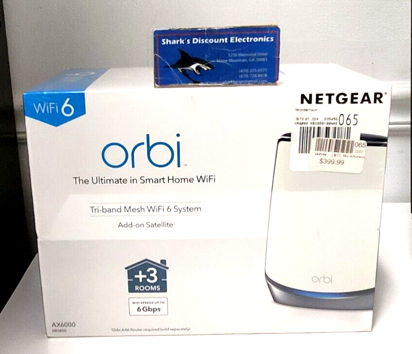 NETGEAR Orbi RBS850 3600 Mbps 4 Ports WiFi Add-on Satellite (RBS850 ...
