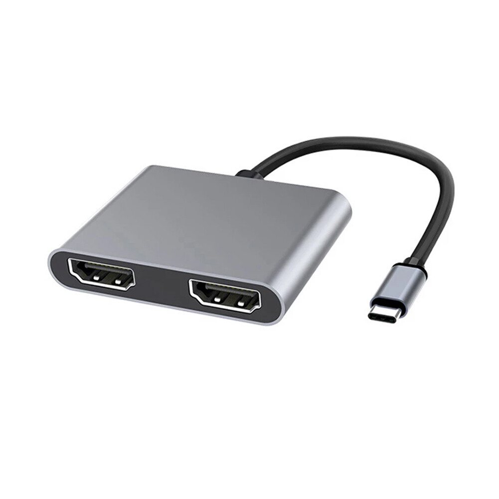 USB HUB Type C to HDMI-Compatible Splitter Converter 4K HD Dual Screen ...