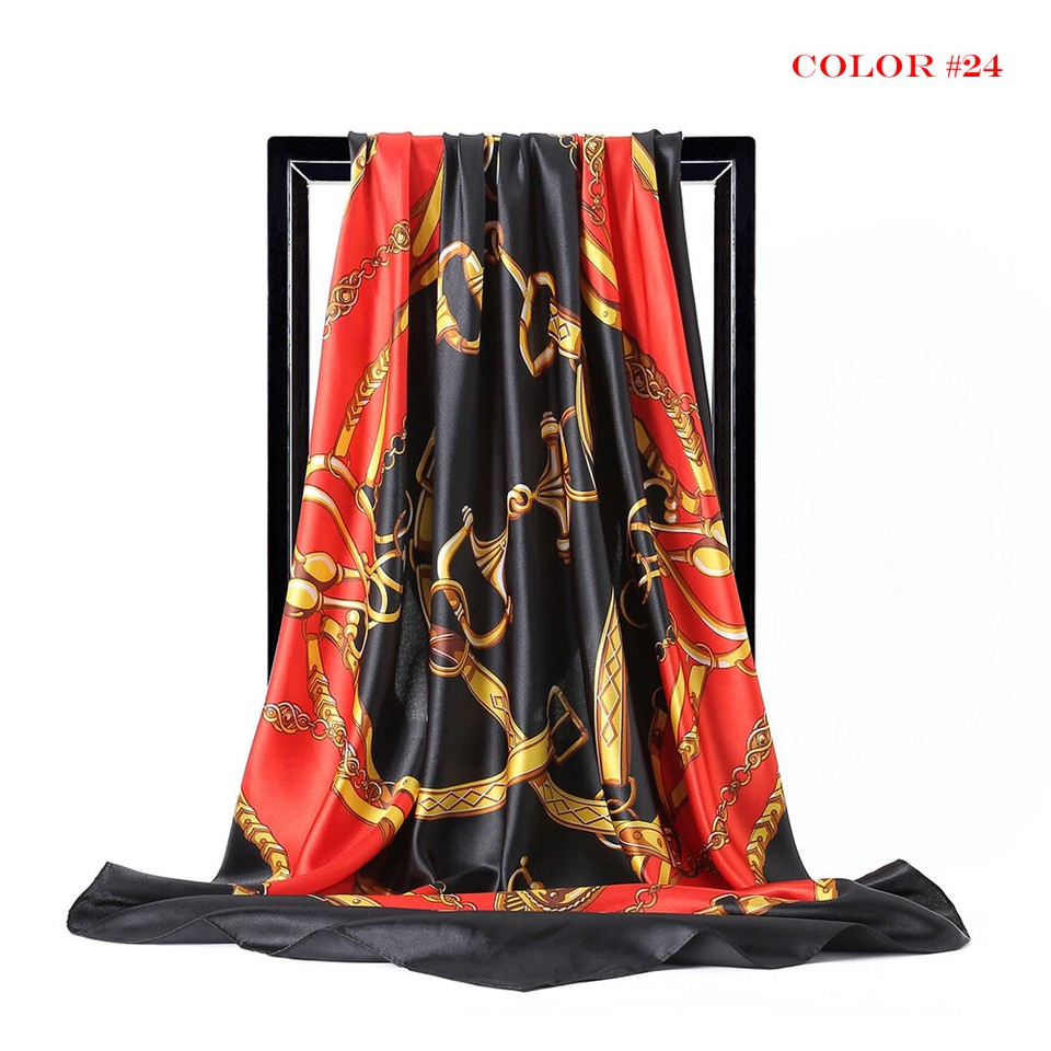 Women's Scarf Silk felling Square Head Scarfs 35"*35"(120 Styles) SHIP ...
