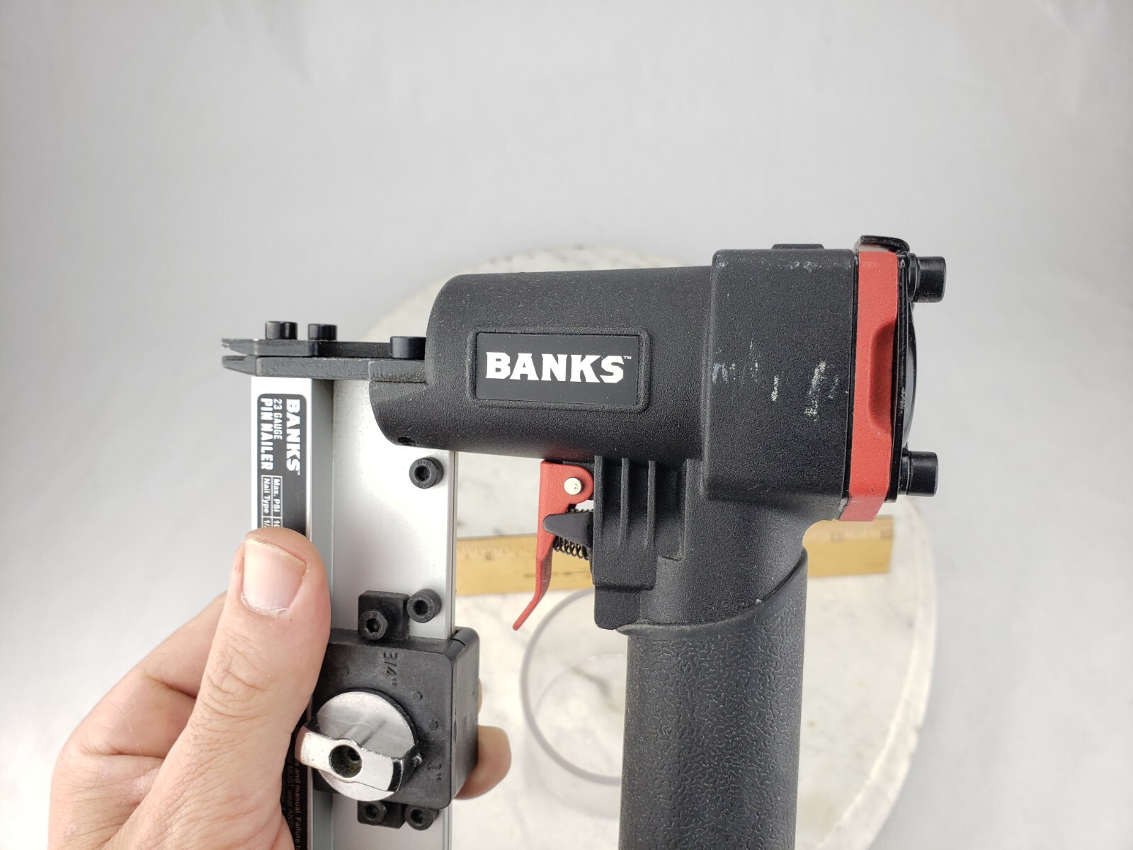 Pneumatic Pin Nailer 23 Gauge Air Nail Gun Lightweight Trim Molding ...