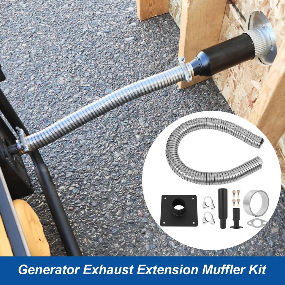 Generator Exhaust Extension Muffler W/Insulated Through-Wall Mounting ...
