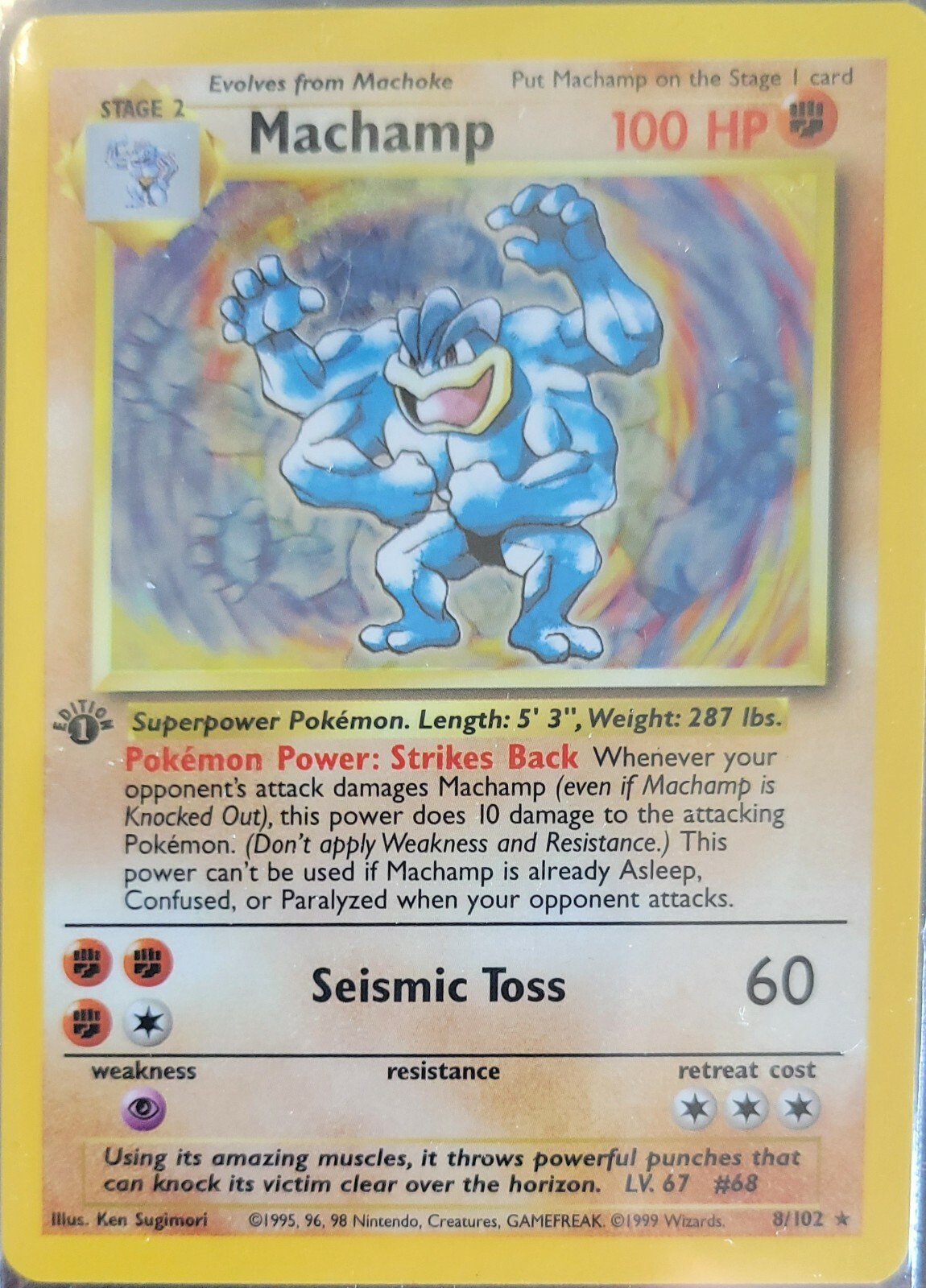 Machamp Original Pokemon Card - Holographic. Edition 1. | eBay