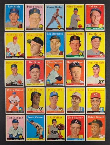 1958 Topps Baseball Starter Set 25 Cards | eBay