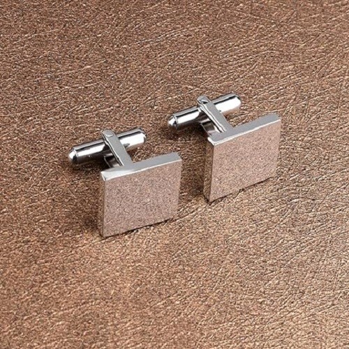 Handcrafted 935 Argentium Silver Simple Premium Square Design Men's ...