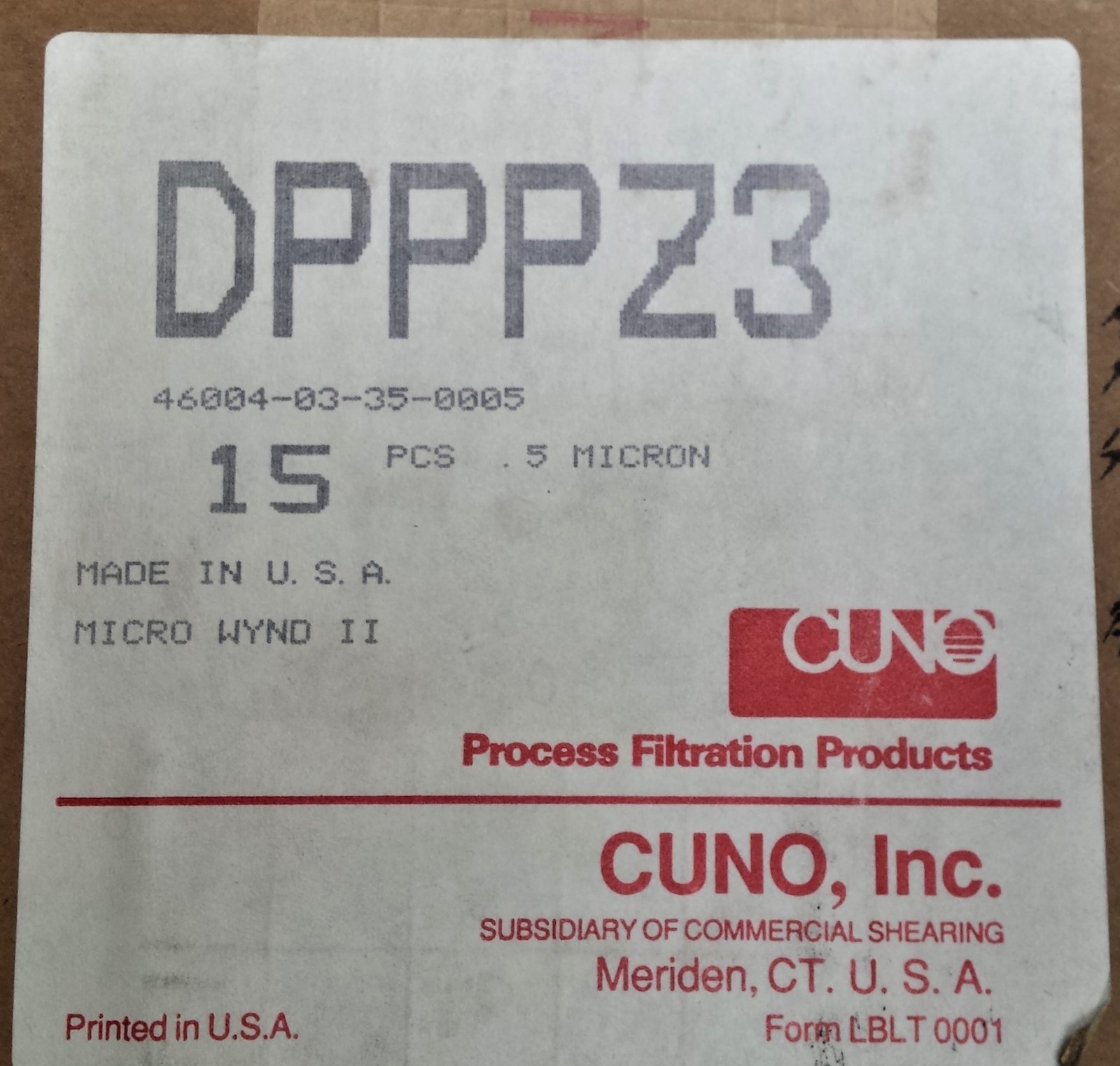 3M CUNO Micro Wynd II 30" 0.5-micron PP String-Wound Filter DPPPZ3 ...