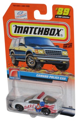 Matchbox Police Patrol (1999) White Camaro Police Car Toy DARE Vehicle ...