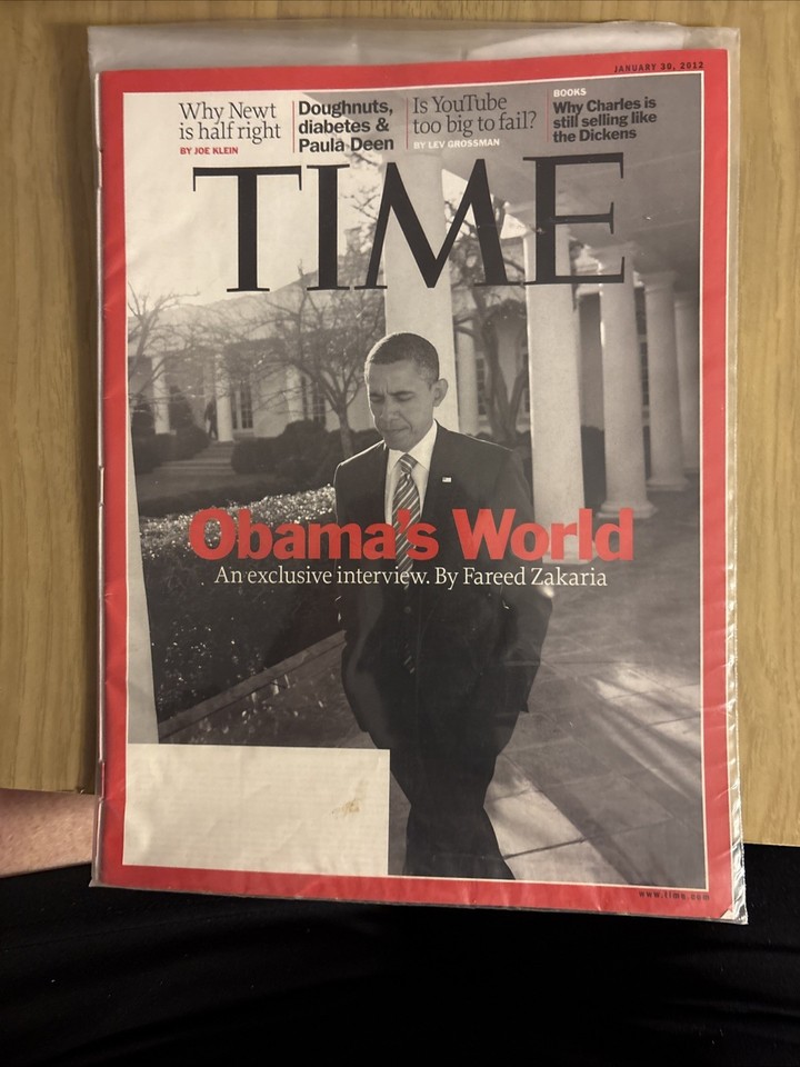 Time Magazine Jan 30 2012 Obama's World Barack Obama Magazine B27:6023 ...