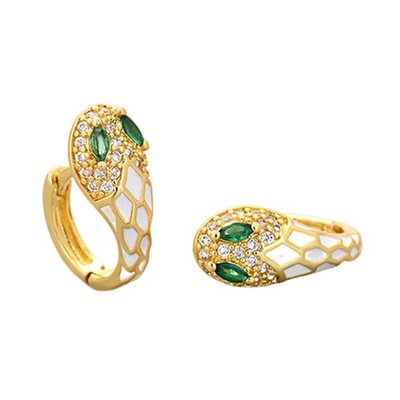 Snake Shape Earrings Mix Match Jewelry Snake Shape Rhinestone Hoop for ...