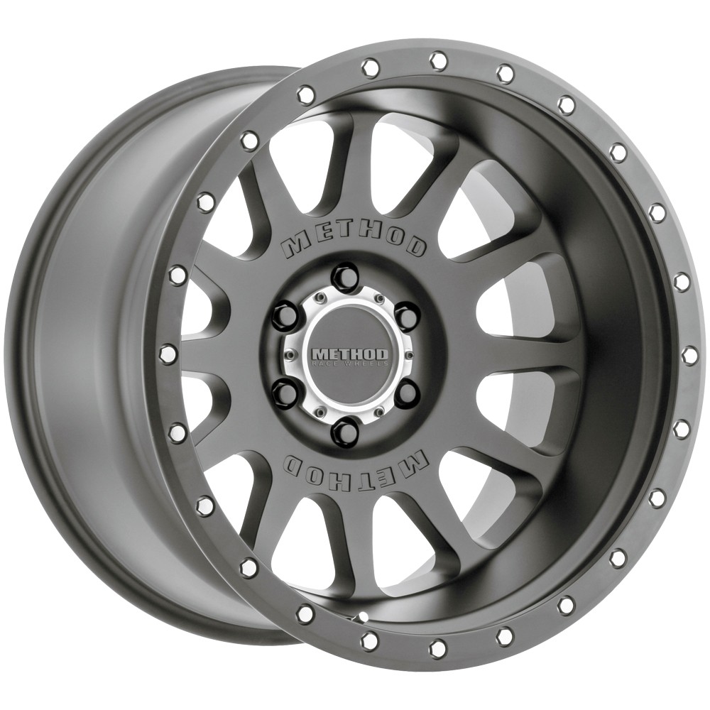 (Set of 4) Method MR605 NV 20x10 6x135 -24mm Titanium Wheels Rims 20 ...