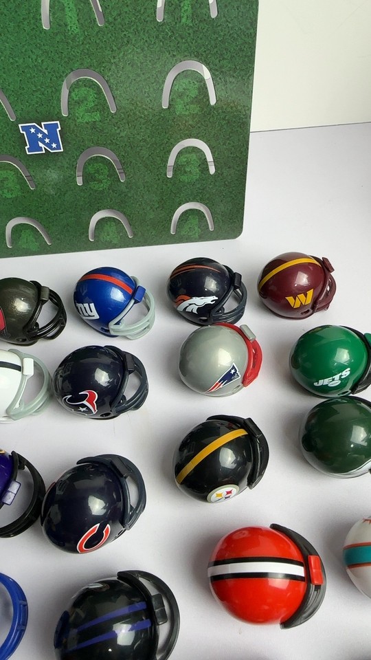 31 NFL Pocket Pro Helmets Riddell Nearly Complete Set Teams Display ...