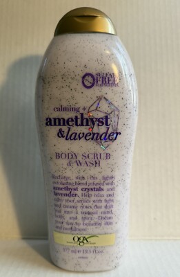 OGX Calming + Amethyst & Lavender Body Scrub & Wash Light Exfoliating ...