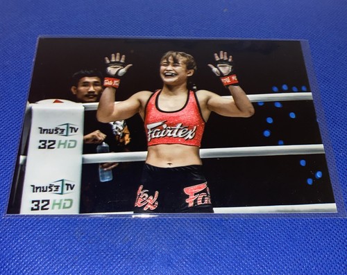 Stamp Fairtex Fighter Photo 4x6 inch in protective sleeve invicta fc ...