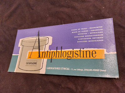 Ethical Laboratory Antiphlogistine Blotter | eBay