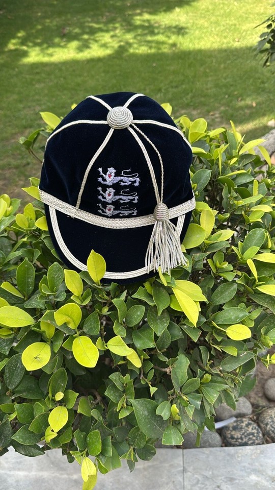 New England Embroidered Crest Dark Blue & Silver Honours Style Cricket ...