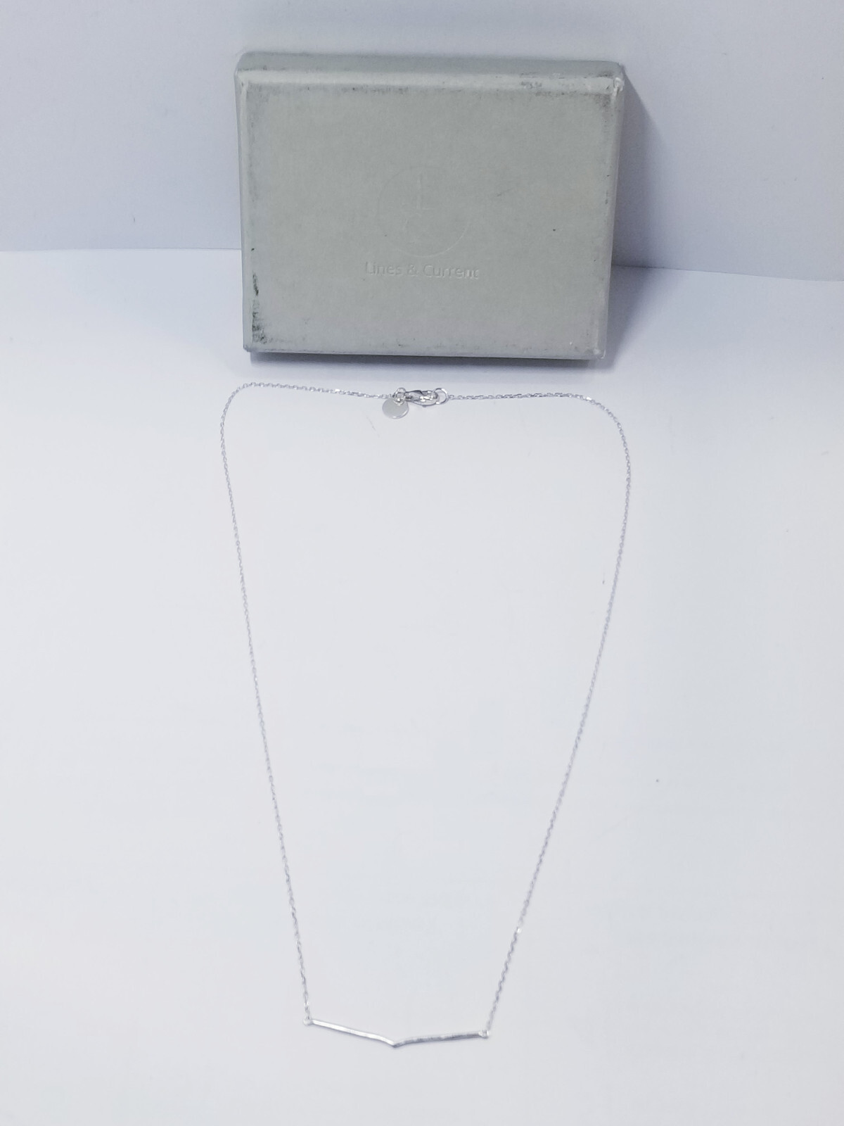 Lines & Current 'Charlotte' Chevron Chain Necklace - Gem