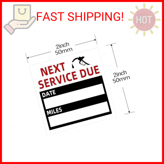 Oil Change Auto Maintenance Service Due Reminder Stickers Labels 100pcs ...