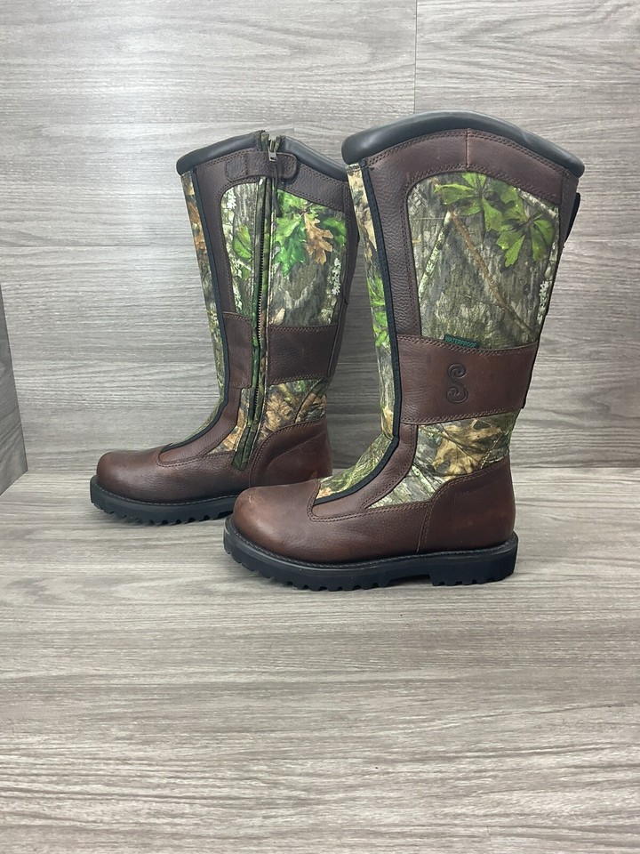 Cabelas She Outdoor Bayou Waterproof Side Zip Camo Snake Boots Women’s ...
